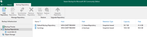 Immutability with Veeam 365 backups and Synology – Tim's Tech Thoughts